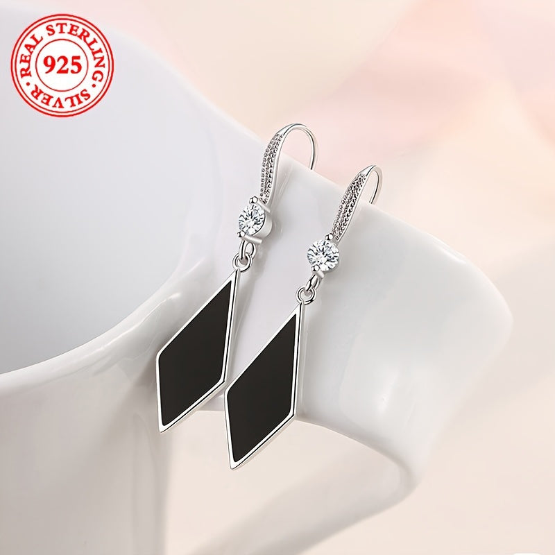 1 pair of women's 925 sterling silver Set zirconium drop earrings -3.2 – Morè Jewels